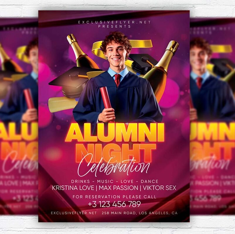 Download Reunion Night - Flyer PSD Template | ExclusiveFlye