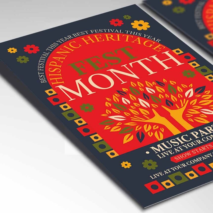 Hispanic Heritage Flyer - PSD Template | PSDmarketHair Flyer