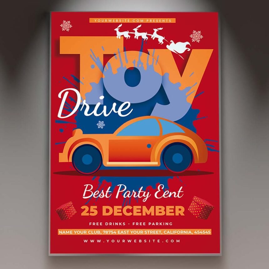 Download Toy Drive Event Flyer - PSD Template | PSDmarket