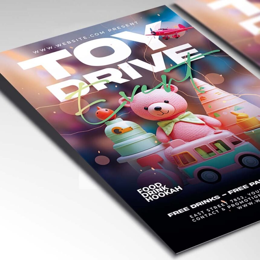 Download Toy Drive Event Flyer - PSD Template | PSDmarket