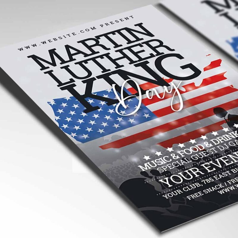 MLK Day Card Printable PSD Template | PSDmarket