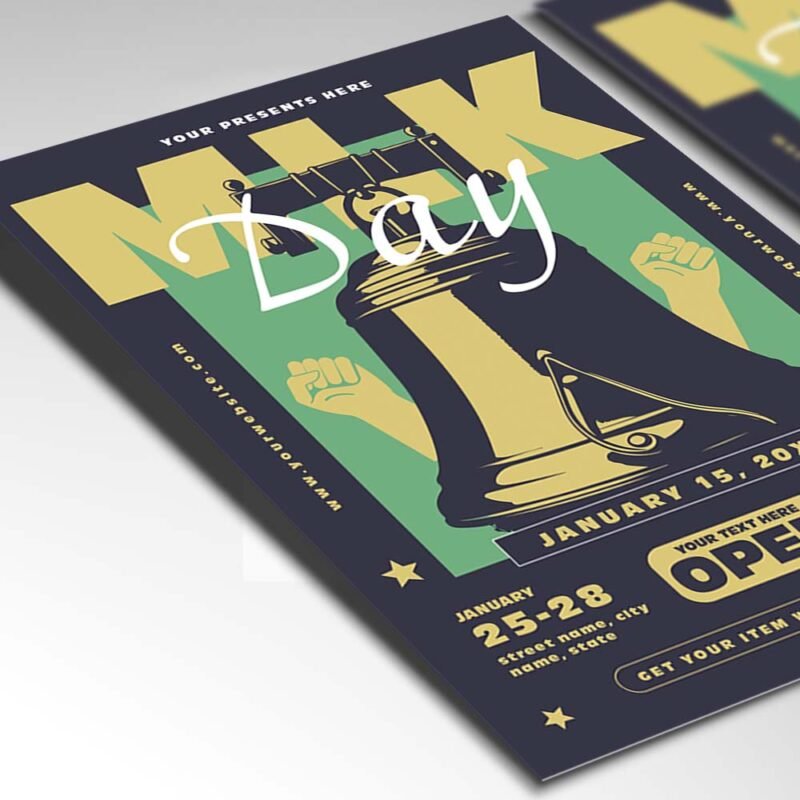 Martin Luther King Day Card Printable PSD Template | PSDmarket