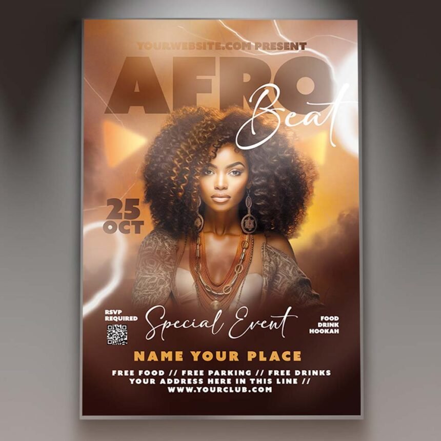 Download Oscar Party Night Flyer - PSD Template | PSDmarket