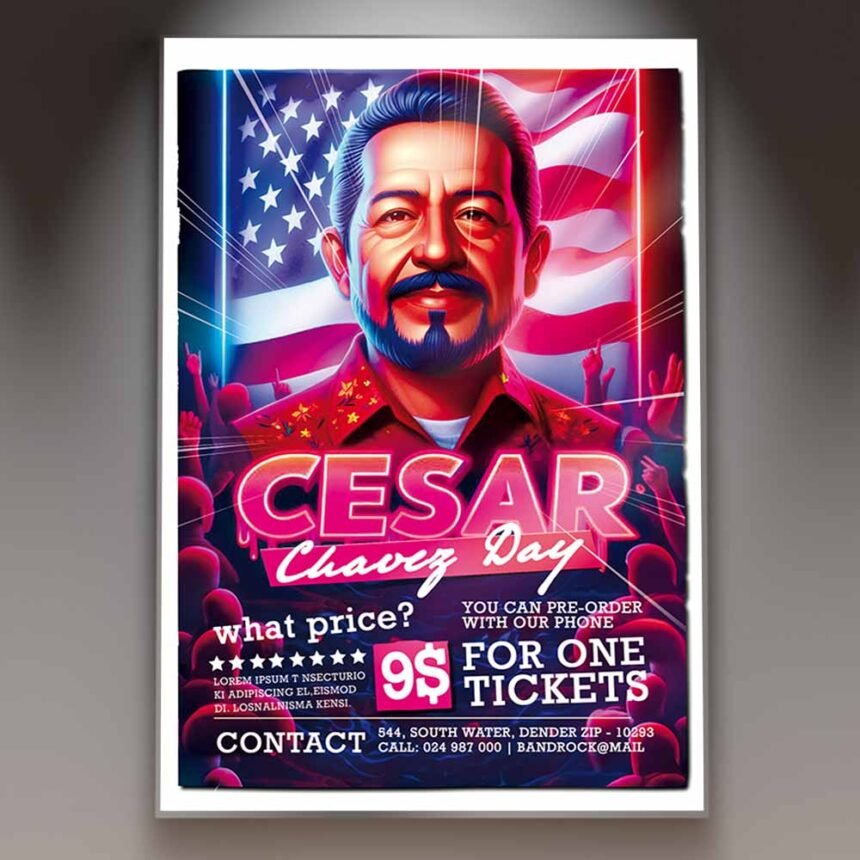 Cesar Chavez Day - Community Flyer PSD Template | PSDmarket