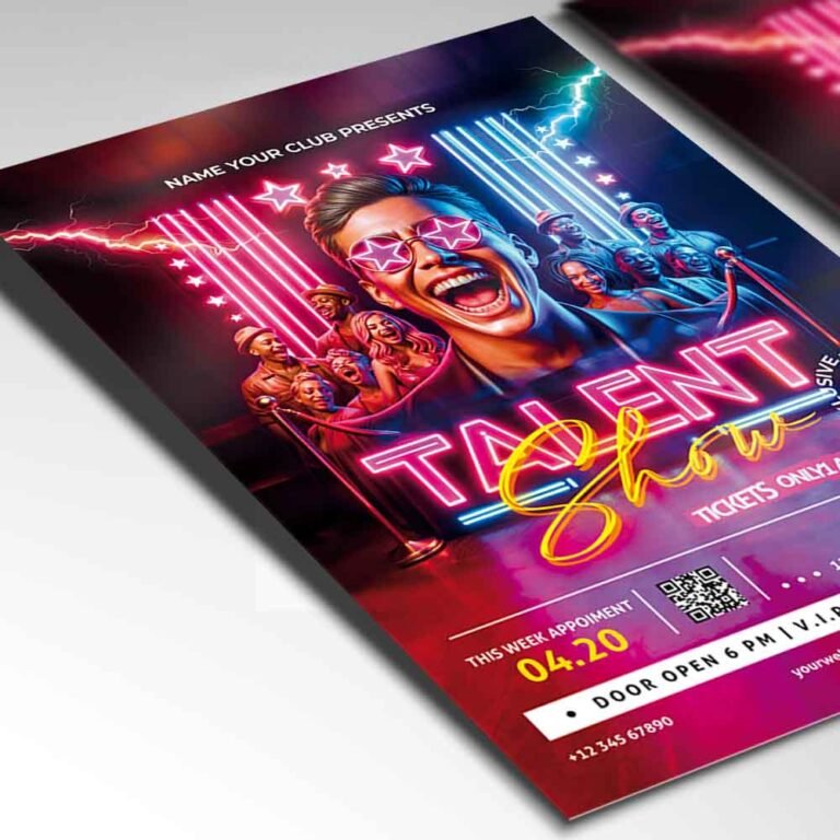 Comedy Night Card Printable PSD Template Flyer | PSDmarket