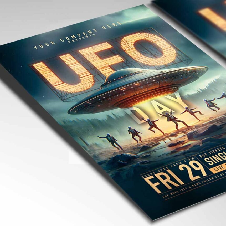 Download UFO Day Flyer - PSD Template | PSDmarket