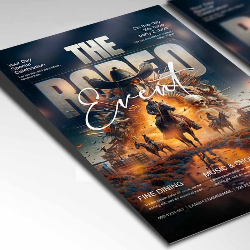 Download Bull Rider Flyer - PSD Template | PSDmarket