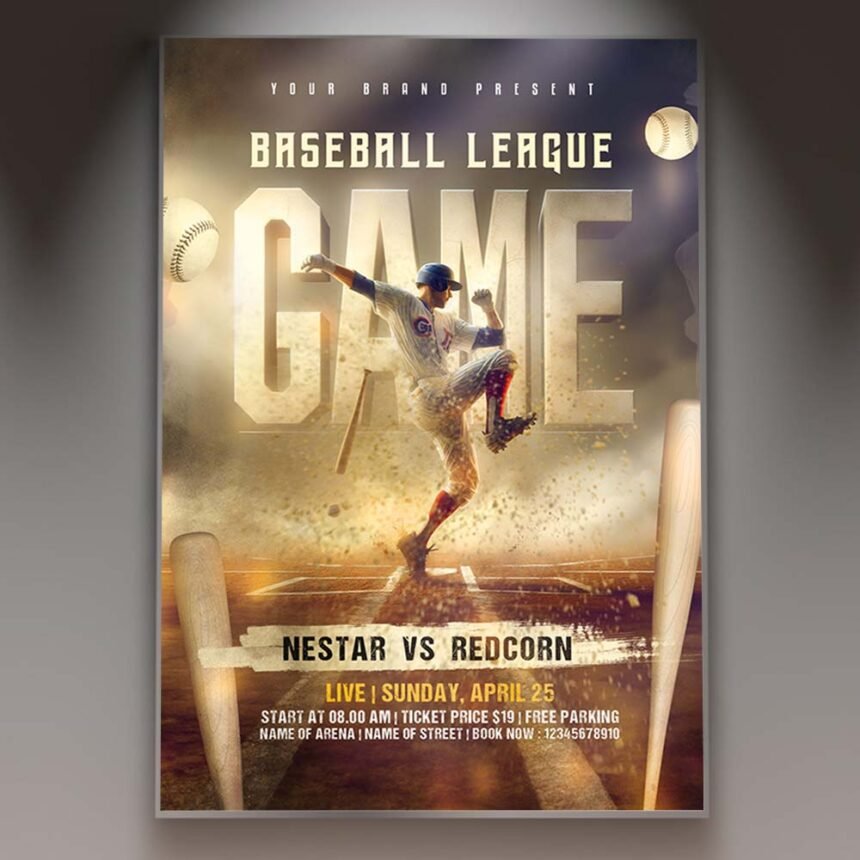 Download Baseball Flyer - PSD Template | PSDmarket