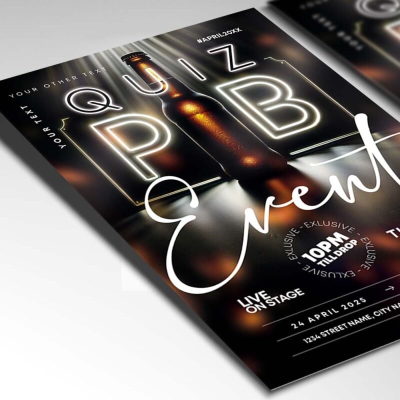 Download Trivia Night Card Printable Template Flyer | PSDmarket