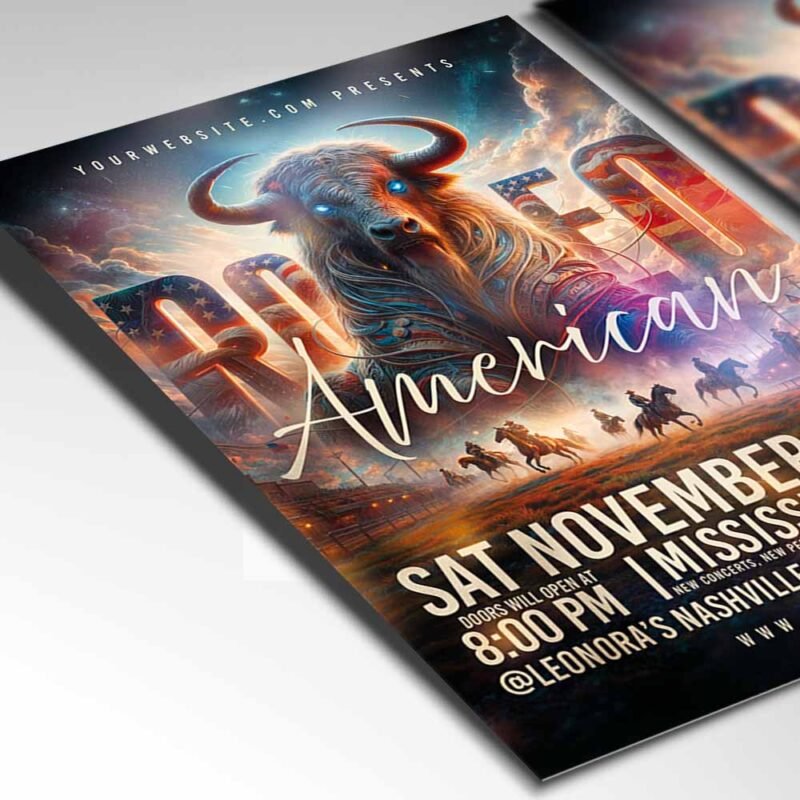 Download Bull Rider Flyer - PSD Template | PSDmarket