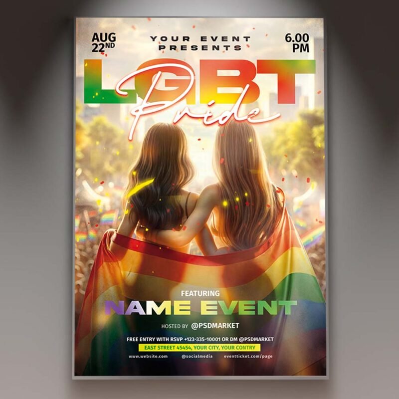 Download LGBT Pride Flyer - PSD Template | PSDmarket