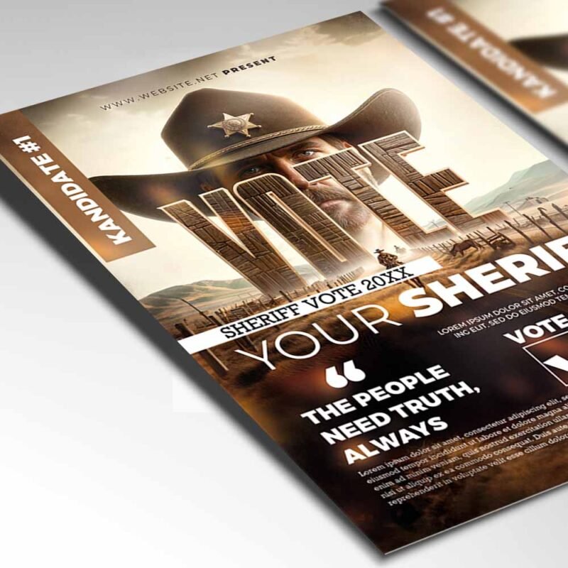 Sheriff Vote - Political Flyer PSD Template | PSDmarket