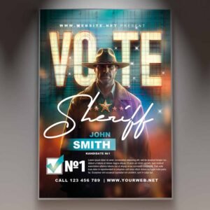 Sheriff Vote - Political Flyer PSD Template | PSDmarket