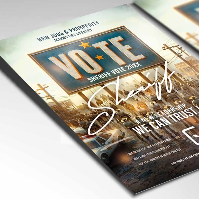 Sheriff Vote - Political Flyer PSD Template | PSDmarket