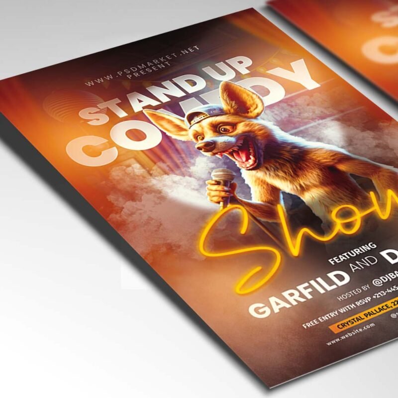 Download Stand Up Comedy Flyer - PSD Template | PSDmarket