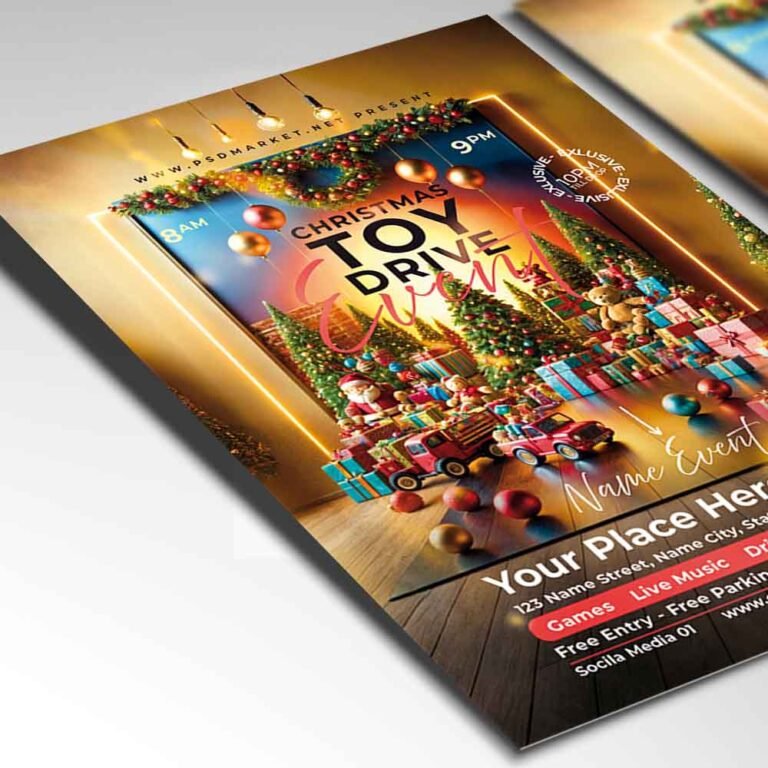 Download Christmas Toy Drive Flyer - PSD Template | PSDmarket