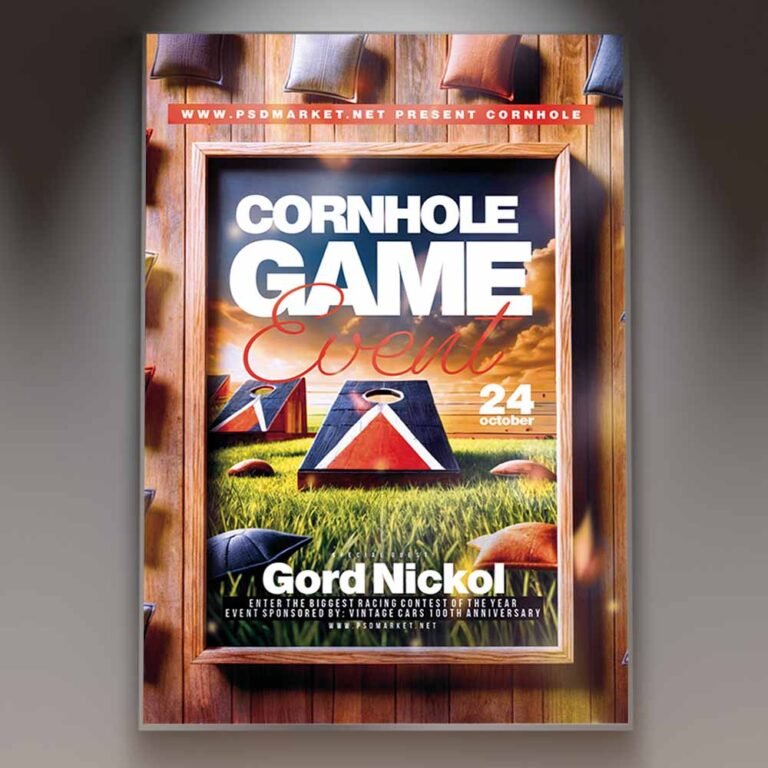 Download Cornhole Event Flyer - PSD Template | PSDmarket