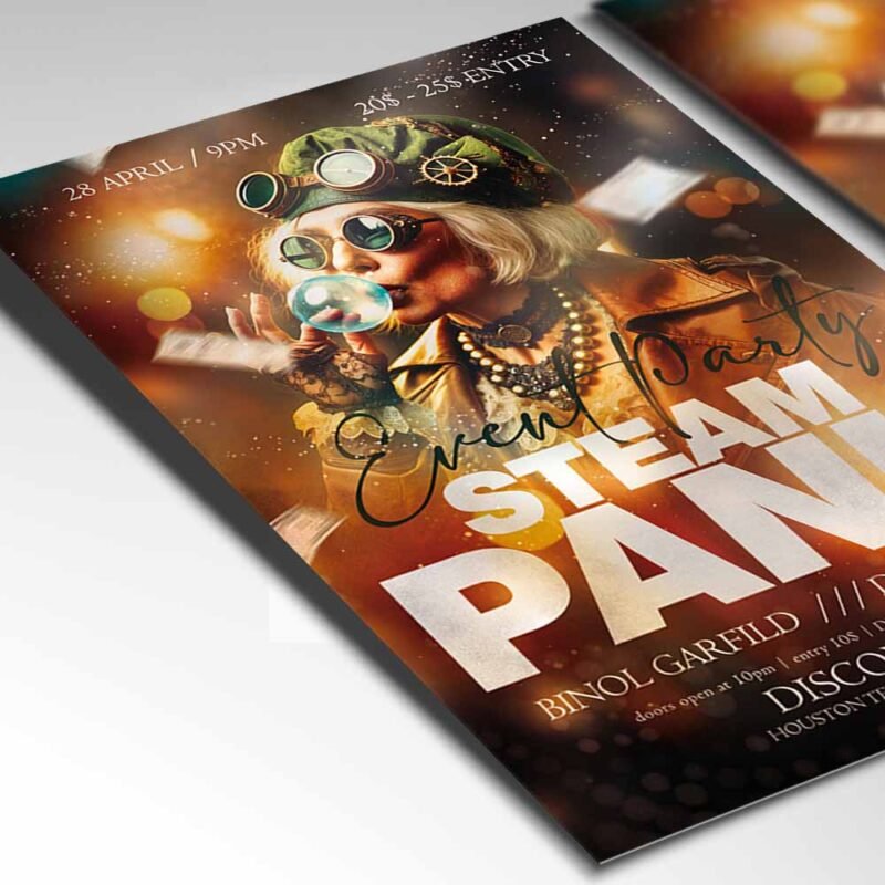 Download Steampunk Flyer - PSD Template | PSDmarket