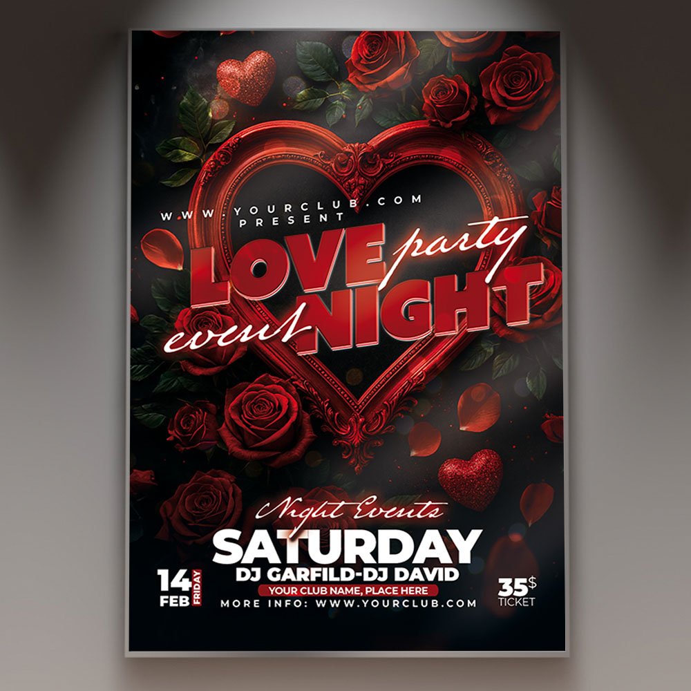 Love Night 2026 Flyer Template - PSDmarket