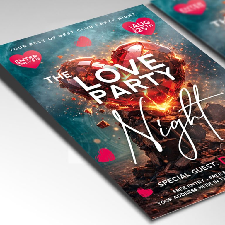 DJ Event Night 2026 Flyer Template - PSDmarket